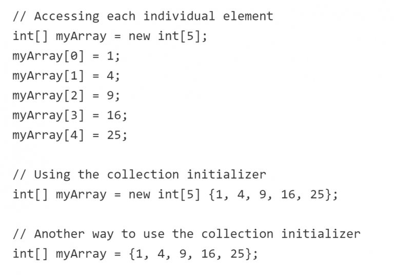 C Array Tutorial Create Declare Initialize